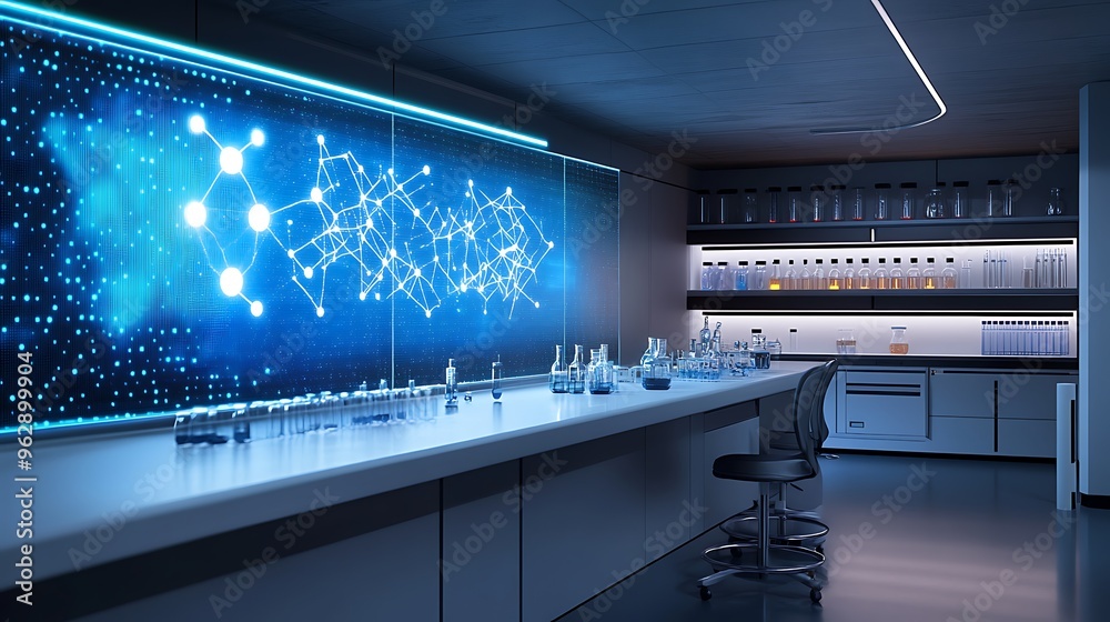 High-Tech Chemistry Lab with AI for Decoding Complex Molecular ...