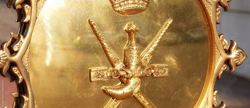 Regal Gold Shield with Emblematic Sword and Crown. A Symbol of Royalty ...