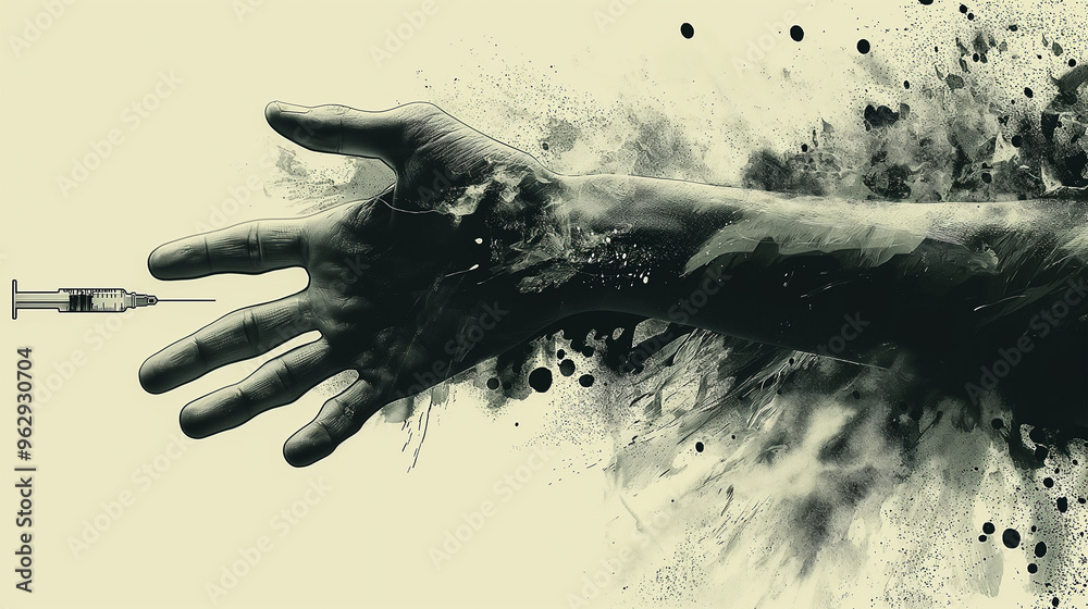 Drug addiction. A strong, painful craving for drugs. Dependence. Mental ...