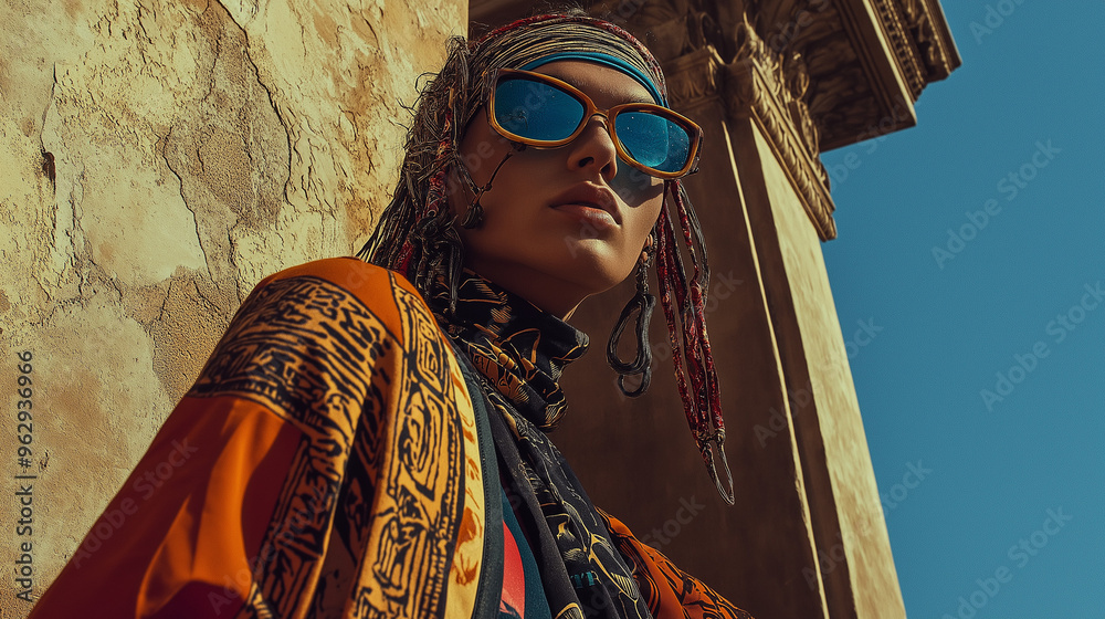 High fashion sportswear shoot featuring a pirate-styled model, with ...