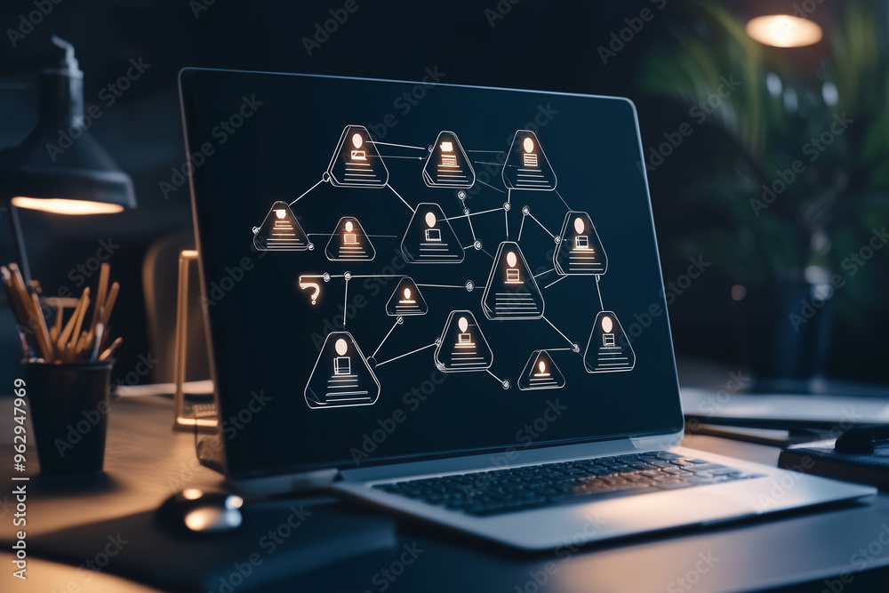 Projected on a virtual screen, the organizational infrastructure ...