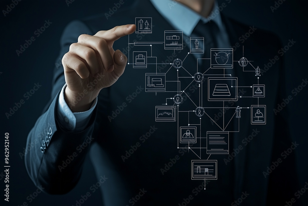 Projected on a virtual screen, the infrastructure diagram visually ... Projected on a virtual screen, the infrastructure diagram visually ...