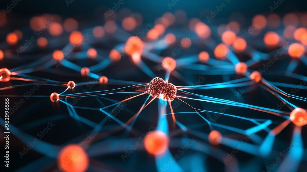 Visualization of synthetic neurons in a brain interface, synthetic ...