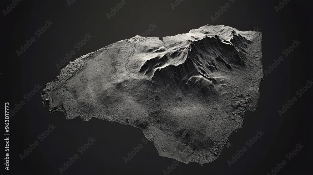 Technical aerial visual, 3D LiDAR GIS aerial map satellite scan model ...