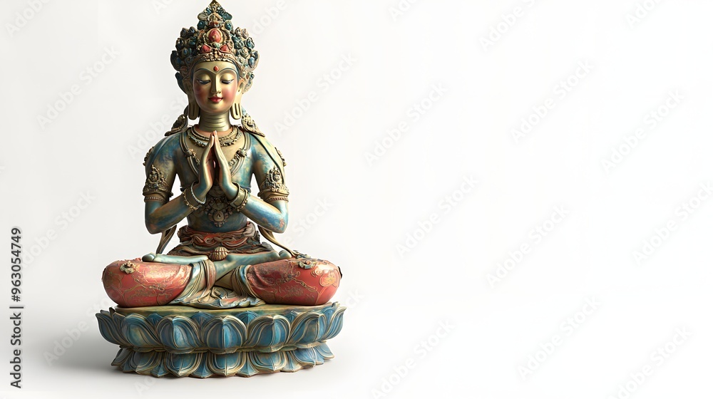 126. "A 3D depiction of the Buddhist Tara statue, artistically designed ...