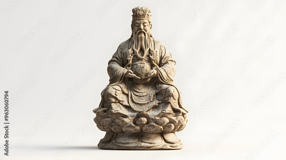 109. "The Taoist Celestial Emperor statue in 3D, elegantly designed ...