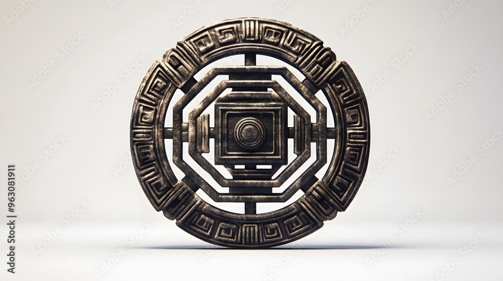65. "The Taoist Bagua symbol in 3D, crafted with traditional patterns ...