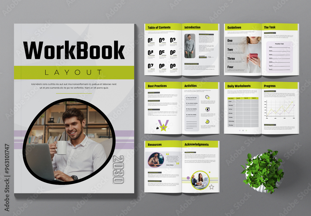 Workbook Template Design Stock Template | Adobe Stock