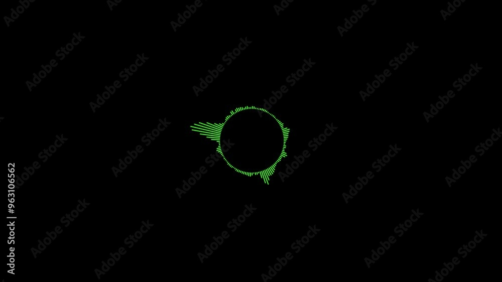 3D, circle Audio waveform spectrum animation. spectrum audio animation ...