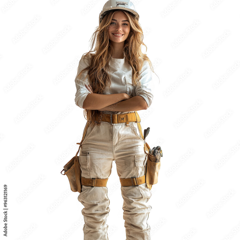 Architect woman isolated on a transparent background png file no ...