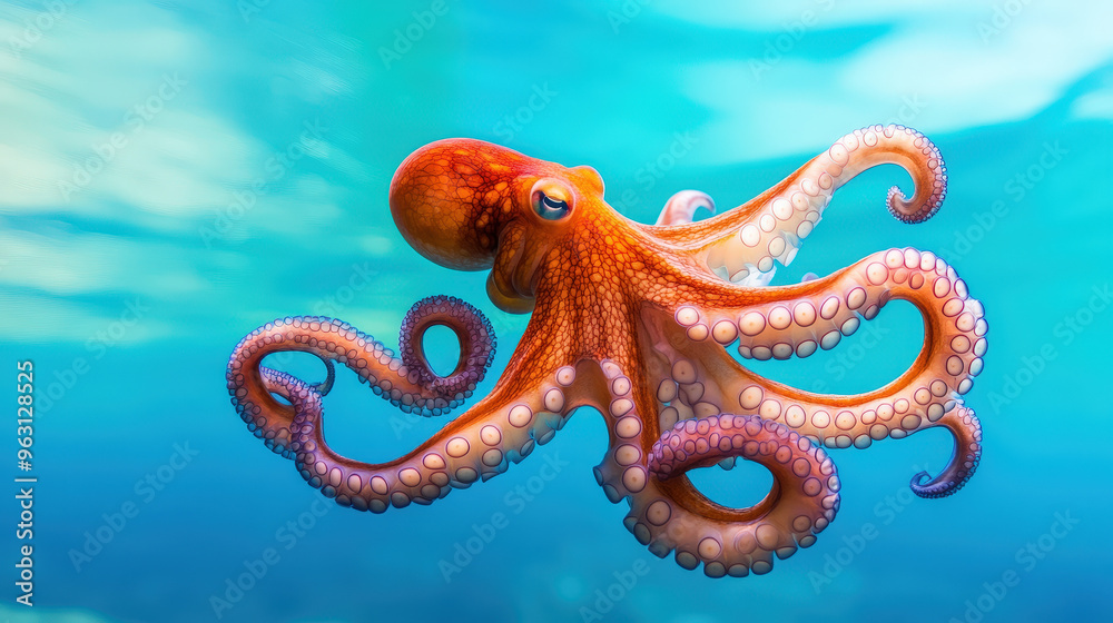 Octopus changing colors and texture to blend with its surroundings ...
