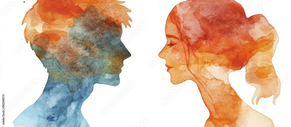 Exploring Emotions Through Watercolor Silhouettes: An Artistic Journey ...