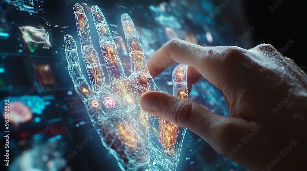 Medical worker touch virtual medical revolution and advance of ...