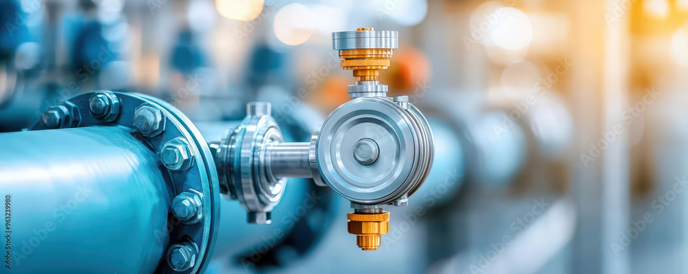 A macro shot of a precisionengineered valve opening and closing ...