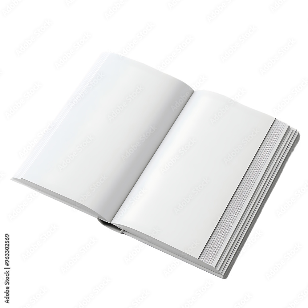 Blank Open Book, Empty Pages Mockup, Open Notebook, White Pages, Blank ...