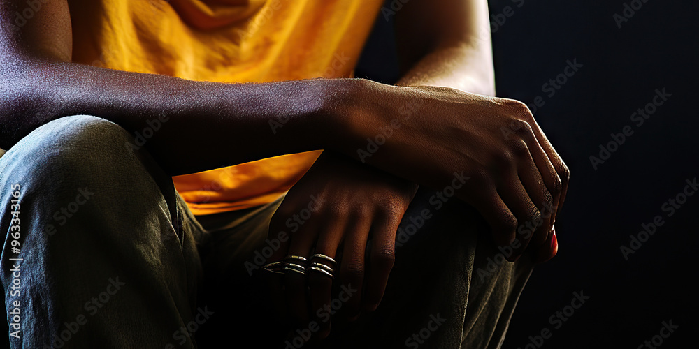 Intense Listener: A person leaning forward, fully engaged in a ...