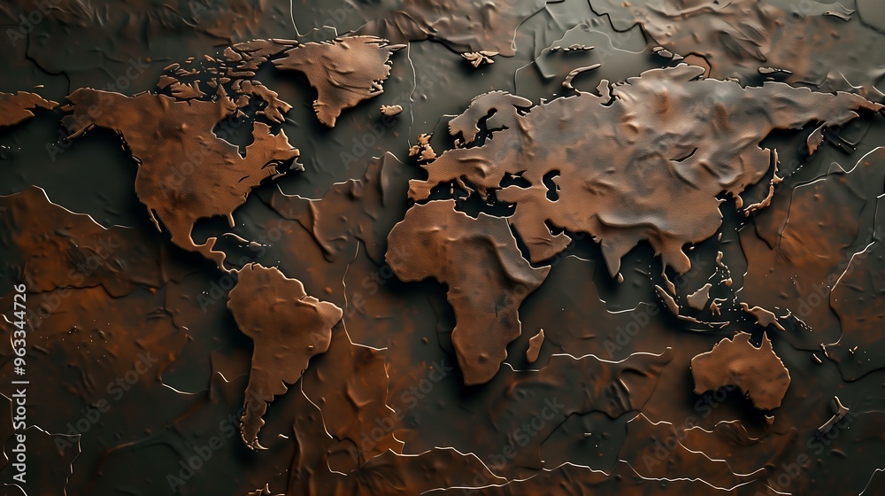 Old Map of the World Showcasing the Grand Exploration Routes and Sea ...