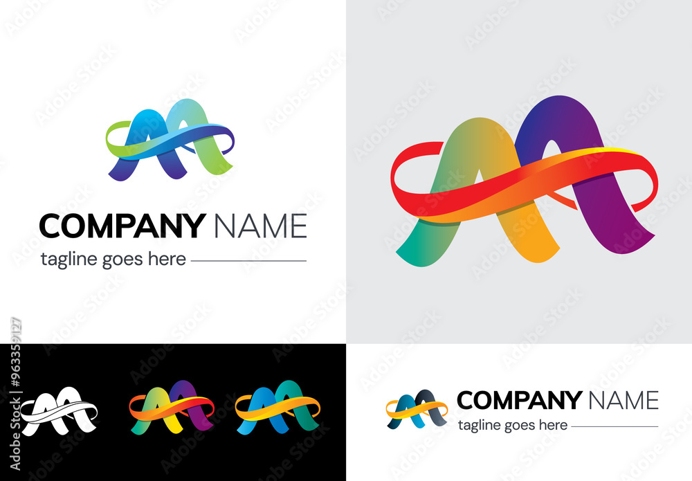Colorful Logo Layout Stock Template | Adobe Stock
