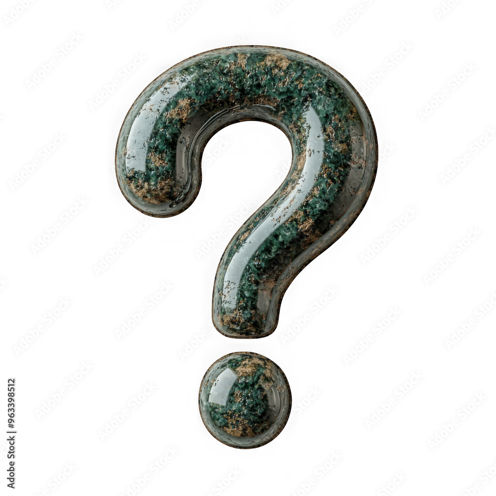Green question mark isolated on a transparent background png file no ...