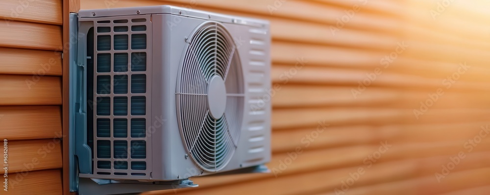 Repairman cleaning air conditioner fins to improve cooling efficiency ...