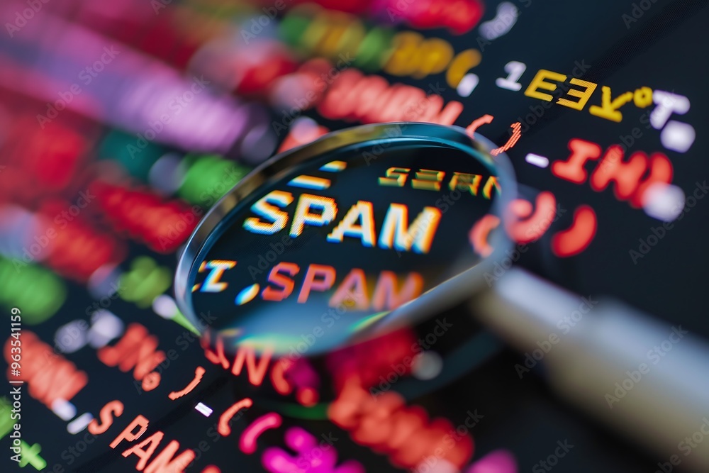 Visualize a close-up of a digital magnifying glass highlighting the ...