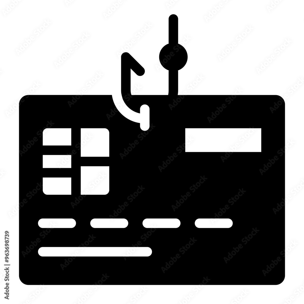 Banking scam icon representing phishing and credit card fraud in ...