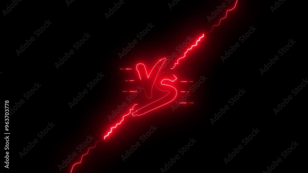 VS versus bars neon animation on background. VS versus bars neon ...