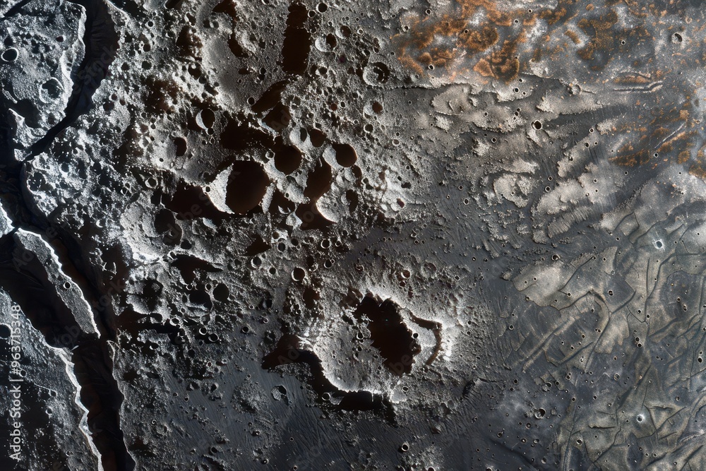 Detailed lunar surface showcasing craters and rugged terrain captured ...