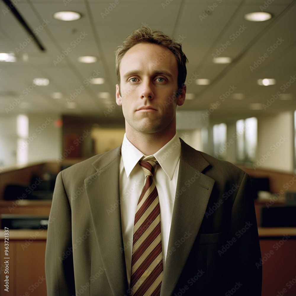 Private Equity Manager poses for portrait in corporate office setting ...