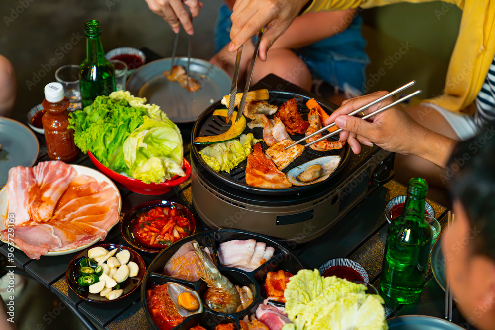 Group of Happy Asian people friendship enjoy and fun celebration ...