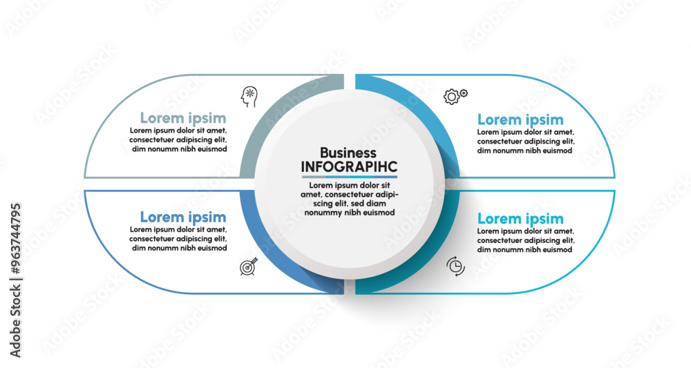 Business data visualization. timeline infographic icons designed for ...
