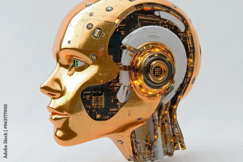 Cognitive function Human Cyborg Futuristic conceptual portrait of a ...