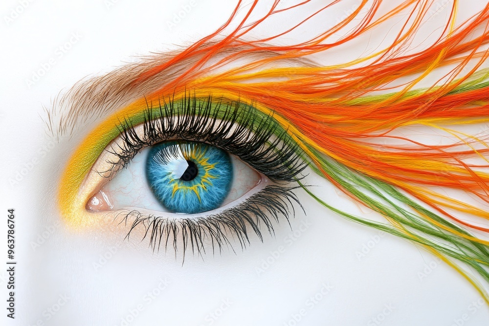 Accommodation mesopic and pinguecula artistic depiction of a blue eye ...