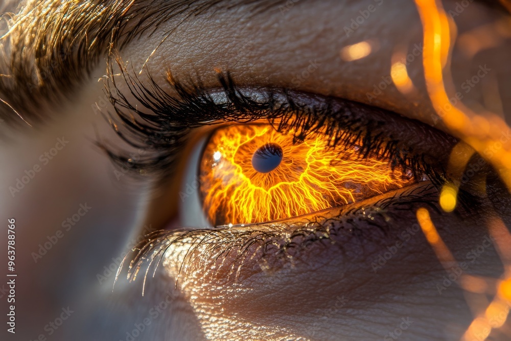 Optic nerve pupil reflex and electroencephalography fiery golden eye ...