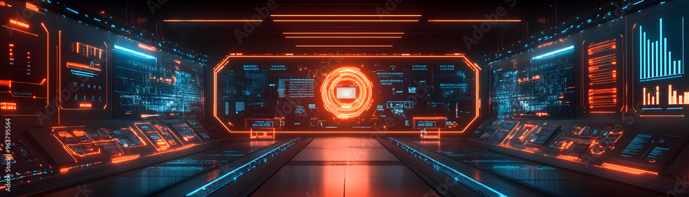 AI Powered Event Planning Background: Futuristic Venue with Glossy ...