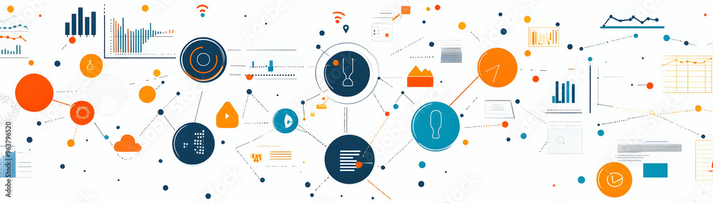 AI Predictive Analytics Vector Illustration: Cost Management Icon with ...