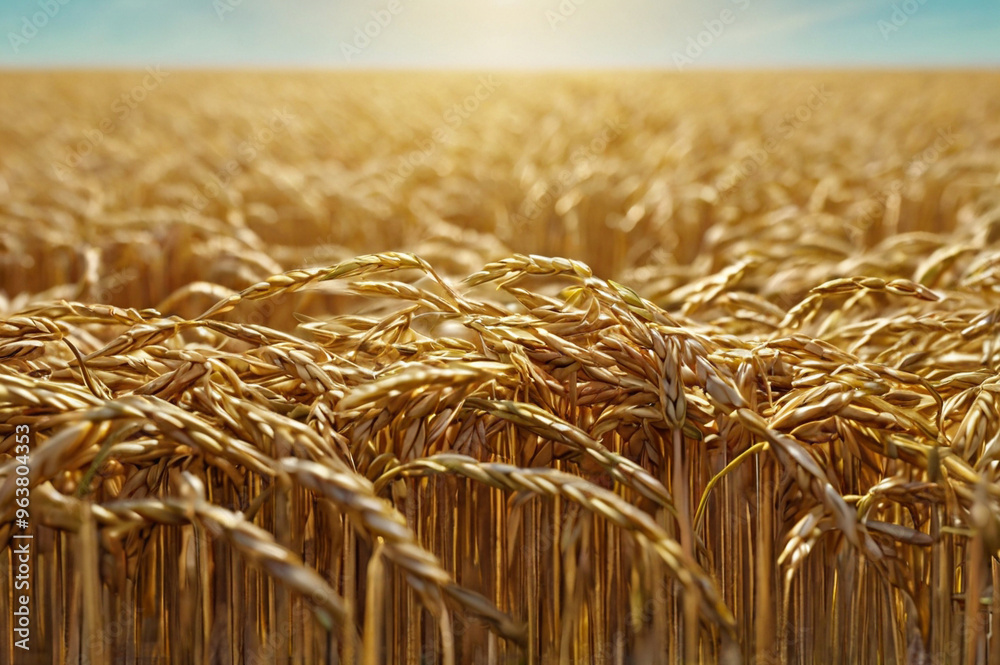 Rice Paddy in Field Highlighting Global Food Security for World Food ...