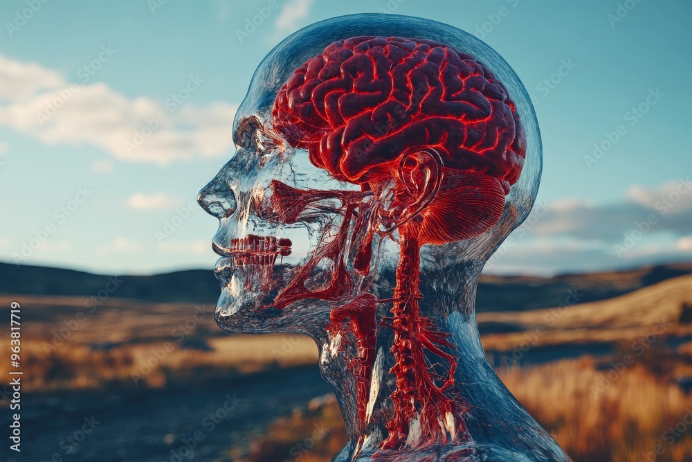 Vascular neurology neuroethology and axonal damage anatomical side view ...