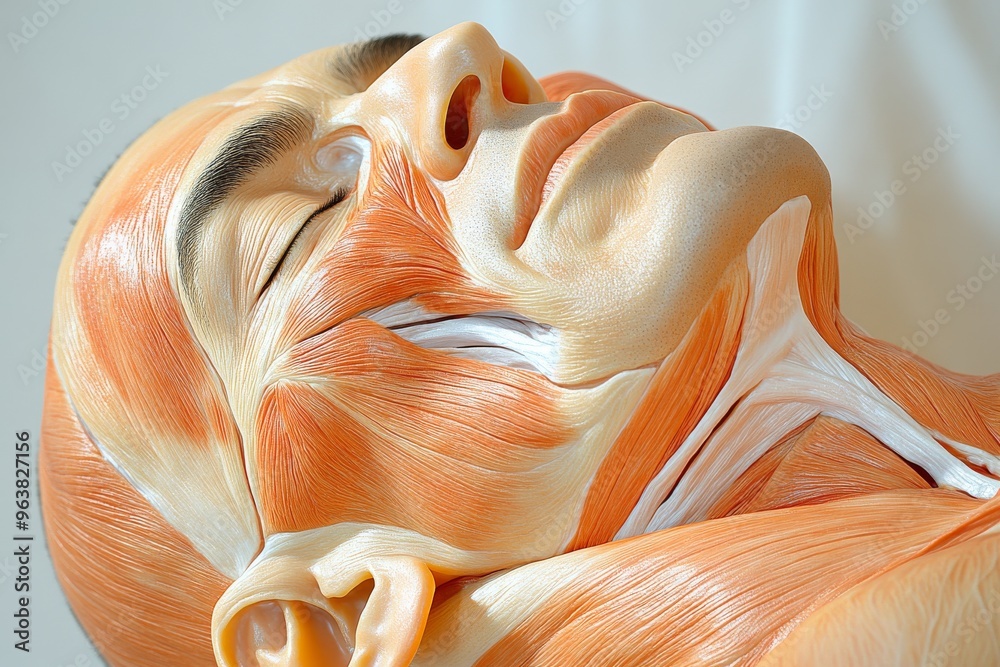 Pia mater chemoreceptors and olfactory bulb side view of human head ...