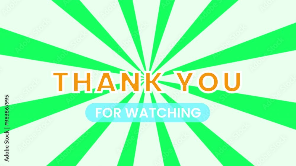 Thank you for watching Text animation with retro comic background ...