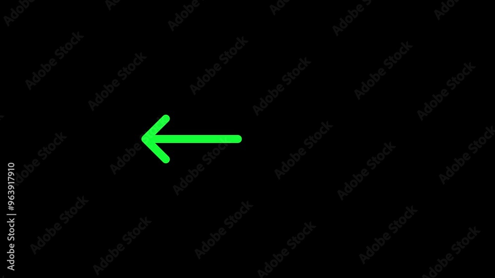 moving arrow pointing to the left. direction arrows animation. Abstract ...