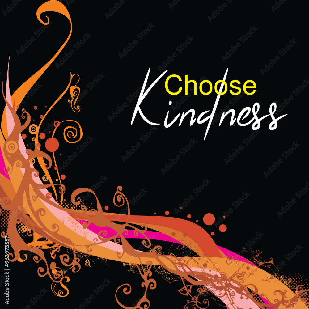 Choose kindness hand drawn vector calligraphy. Brush pen style modern ...