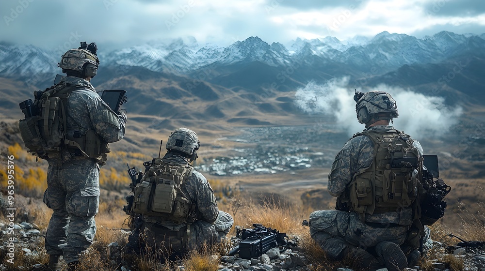 Soldiers Deploying Tactical Electronic Warfare Devices to Disrupt Enemy ...