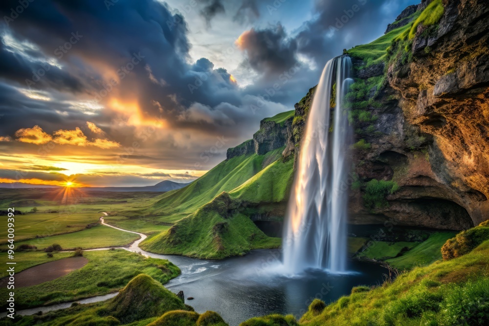 Seljalandsfoss after the rain illuminates an ethereal city hidden ...