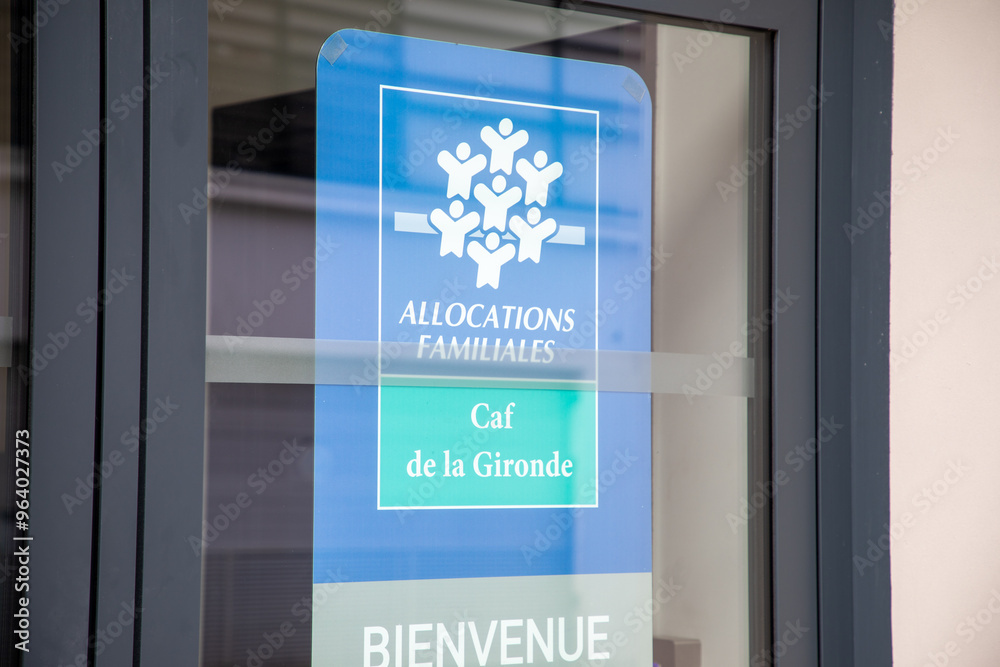 caf Caisse allocations familiales logo sign and brand sign building ...