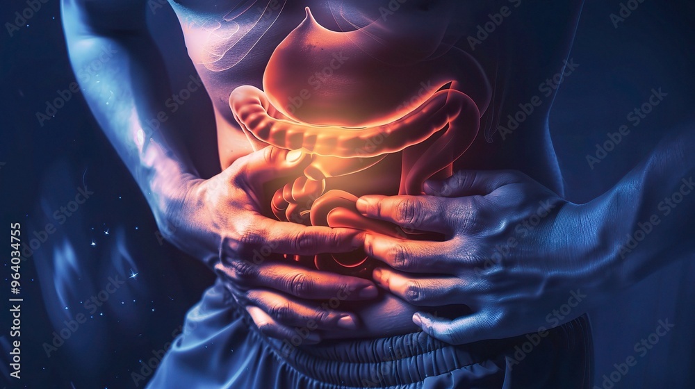 A detailed look at appendicitis showing the affected area. The appendix ...