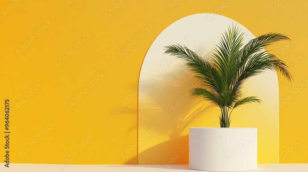 elegant pedestal showcasing summer vibes, 3D modeled in Cinema 4D ...