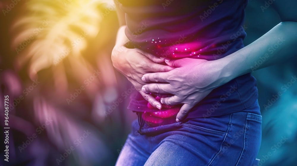 A detailed look at appendicitis showing the affected area. The appendix ...