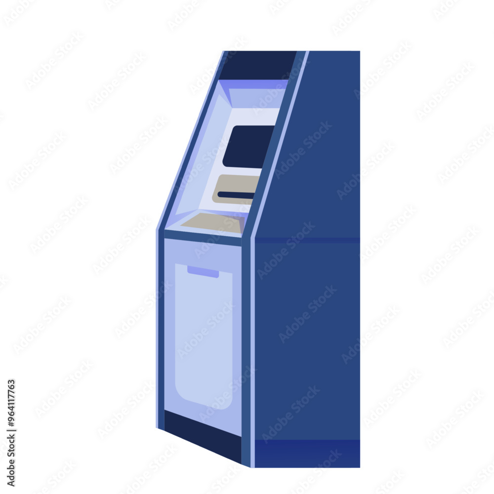 ATM. Bank machine. Cash terminal. Self-service kiosk. Financial ...