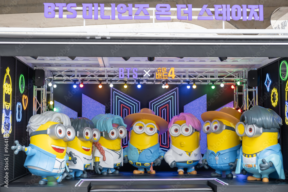 Seoul, South Korea - 2 August 2024 : Display of Despicable Me 4 Pop-up ...